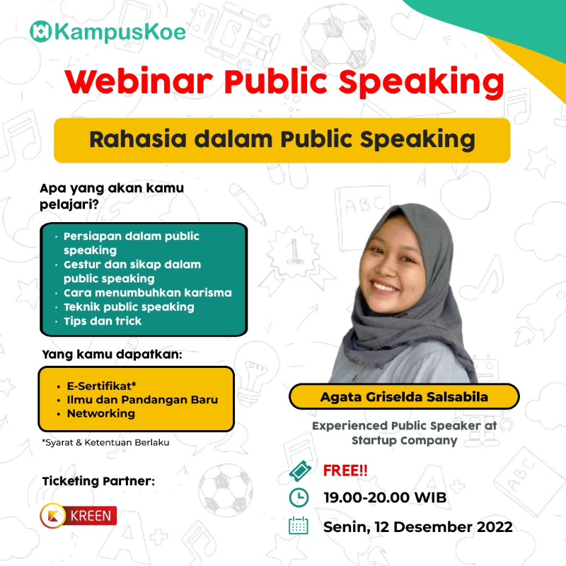 Webinar Public Speaking : Rahasia dalam Public Speaking Webinar Public Speaking : Rahasia dalam Public Speaking